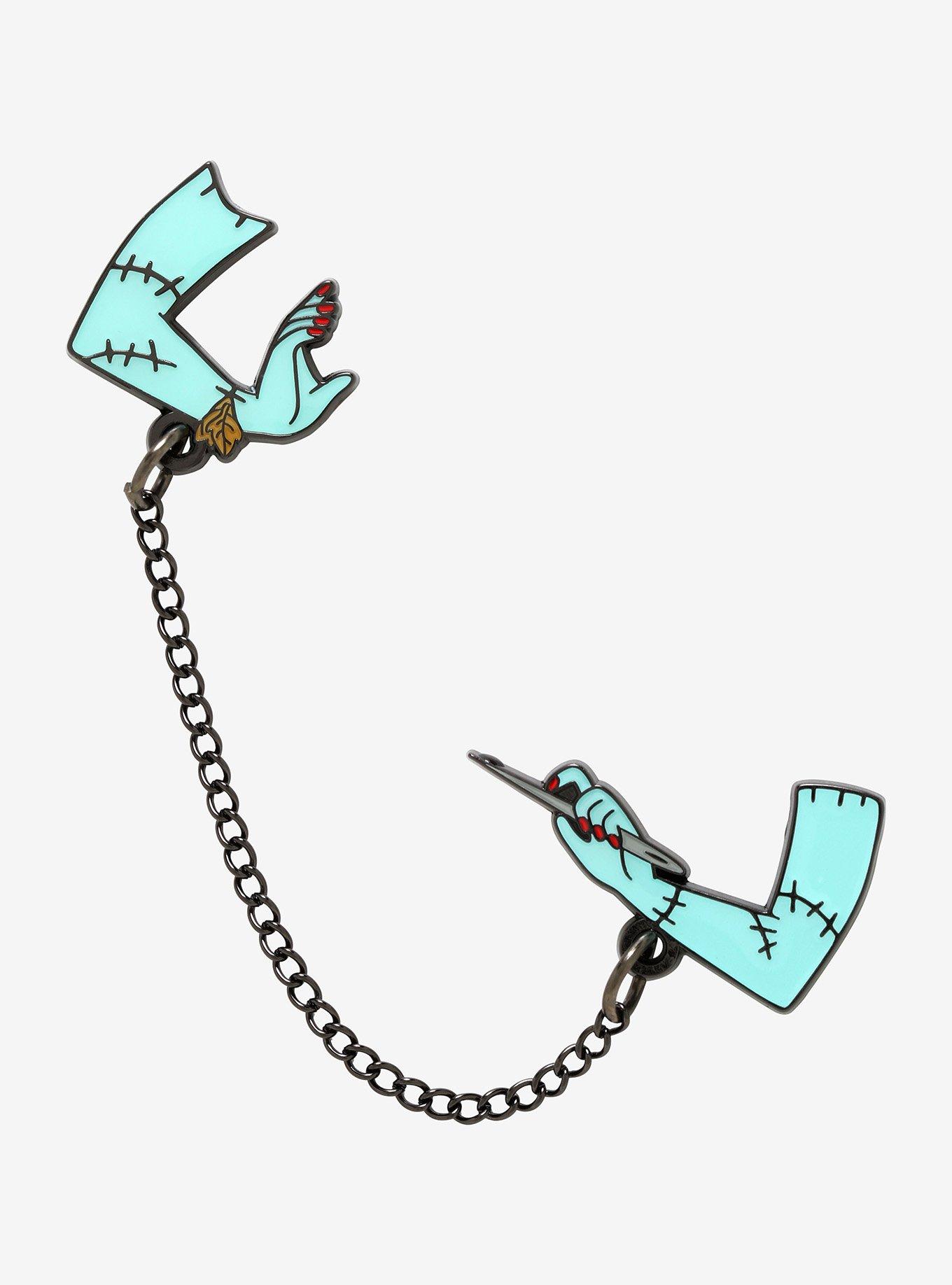The Nightmare Before Christmas Sally Arms Chain Enamel Pin Set | Hot Topic