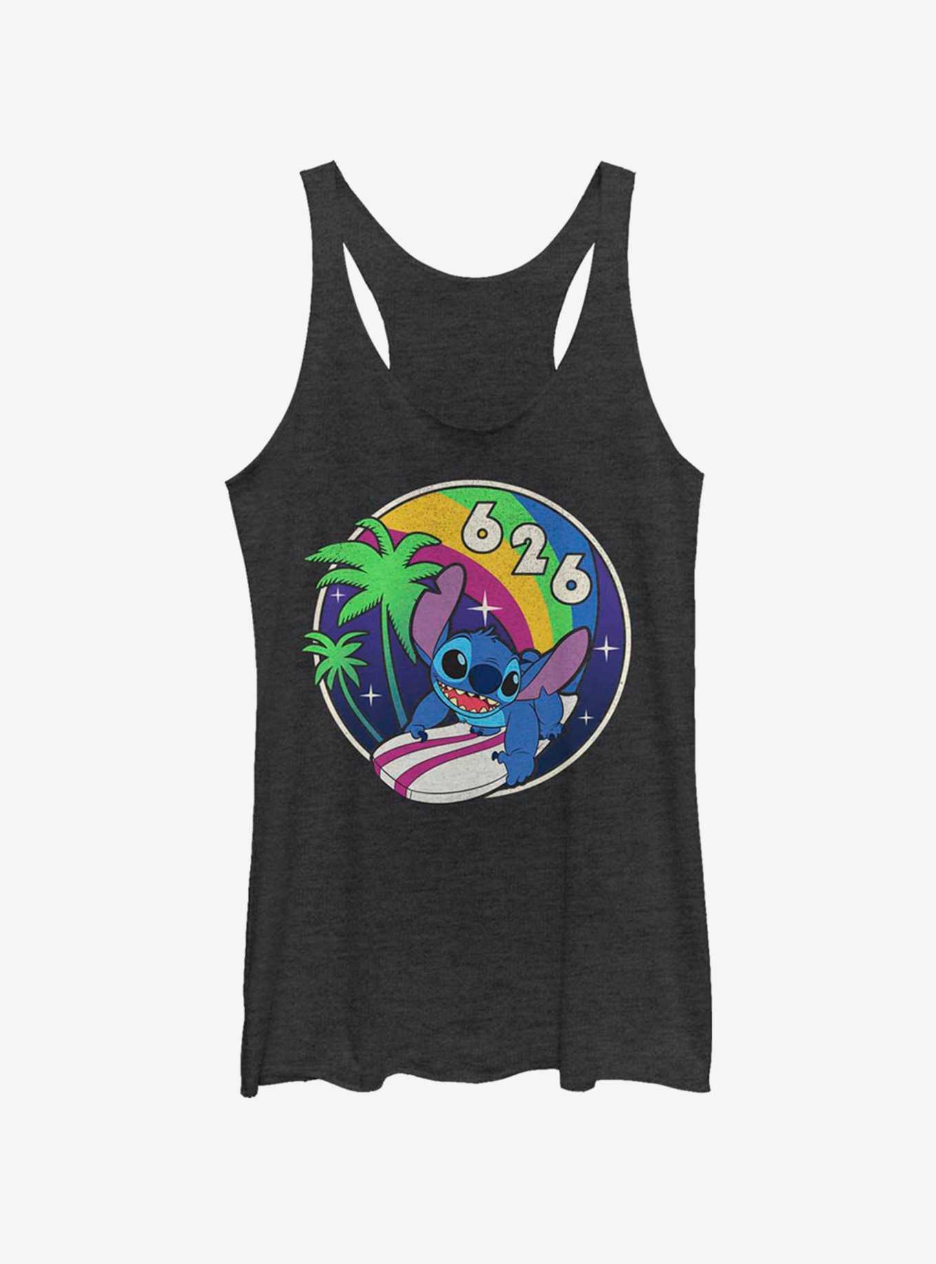 Disney Lilo & Stitch Retro Rainbow Girls Tank - BLACK | Hot Topic