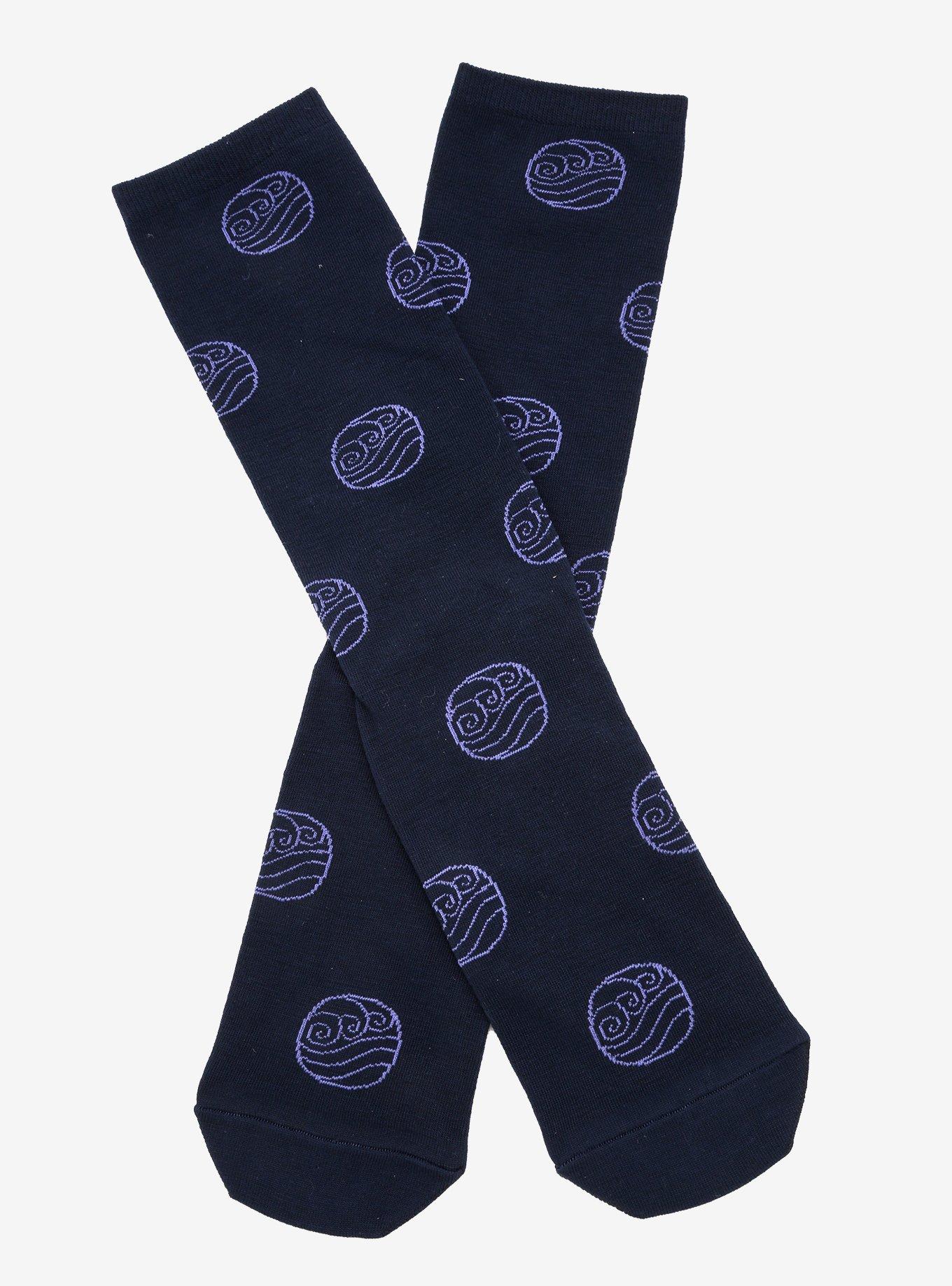 Avatar: The Last Airbender Waterbending Symbol Crew Socks - BoxLunch ...