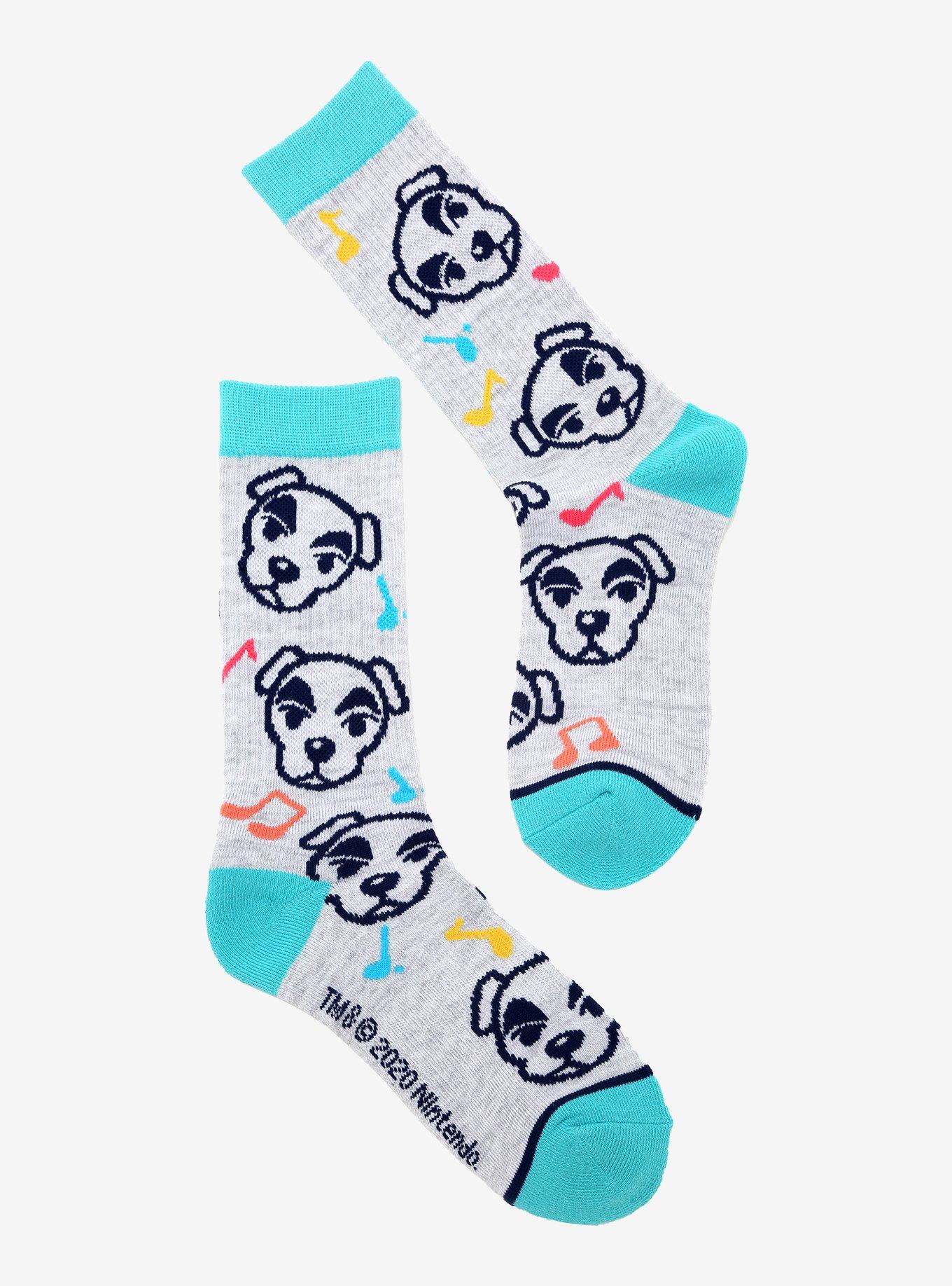 Nintendo Animal Crossing K.K. Slider Music Notes Crew Socks - BoxLunch ...