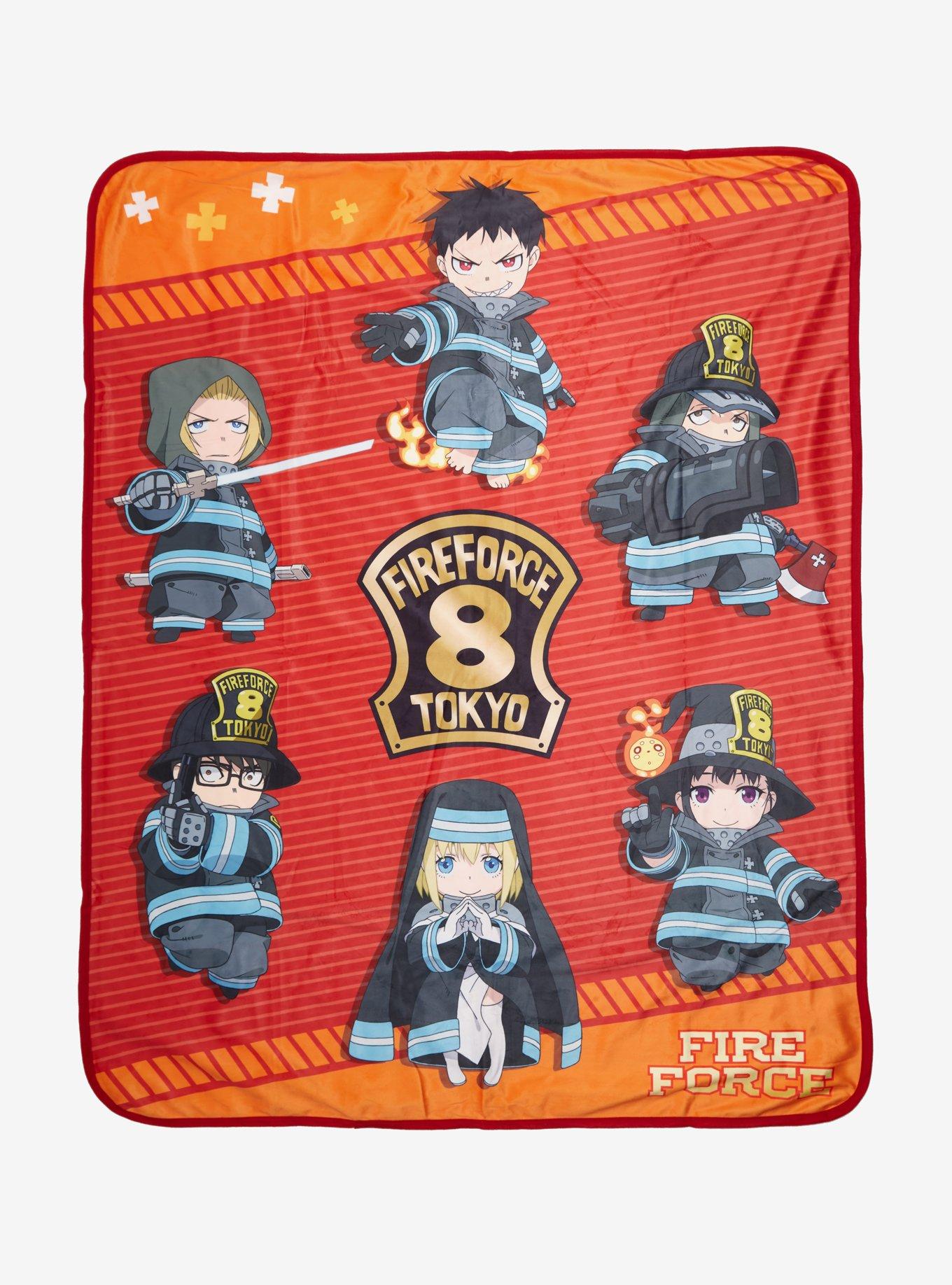 Fire Force Special Fire Force Company 8 Chibi Throw | BoxLunch