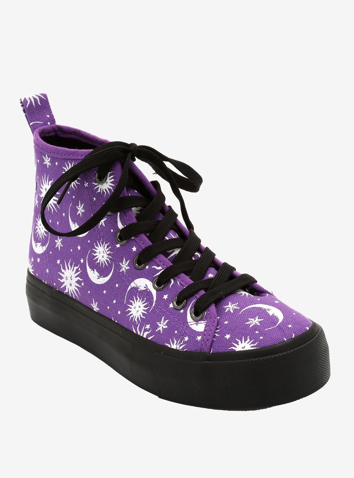 Purple Celestial Hi-Top Sneakers | Hot Topic