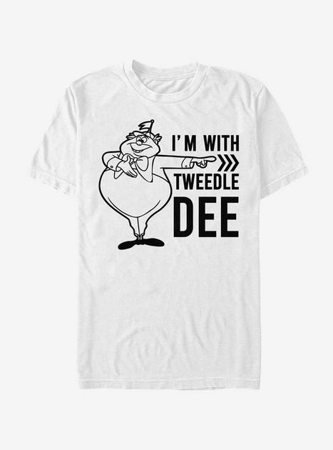 Disney Alice In Wonderland Tweedle Dee Dum Dee T-Shirt - WHITE | BoxLunch