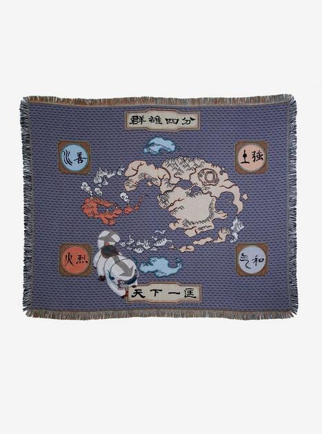 Avatar: The Last Airbender Four Nations Map Tapestry Throw - BoxLunch ...