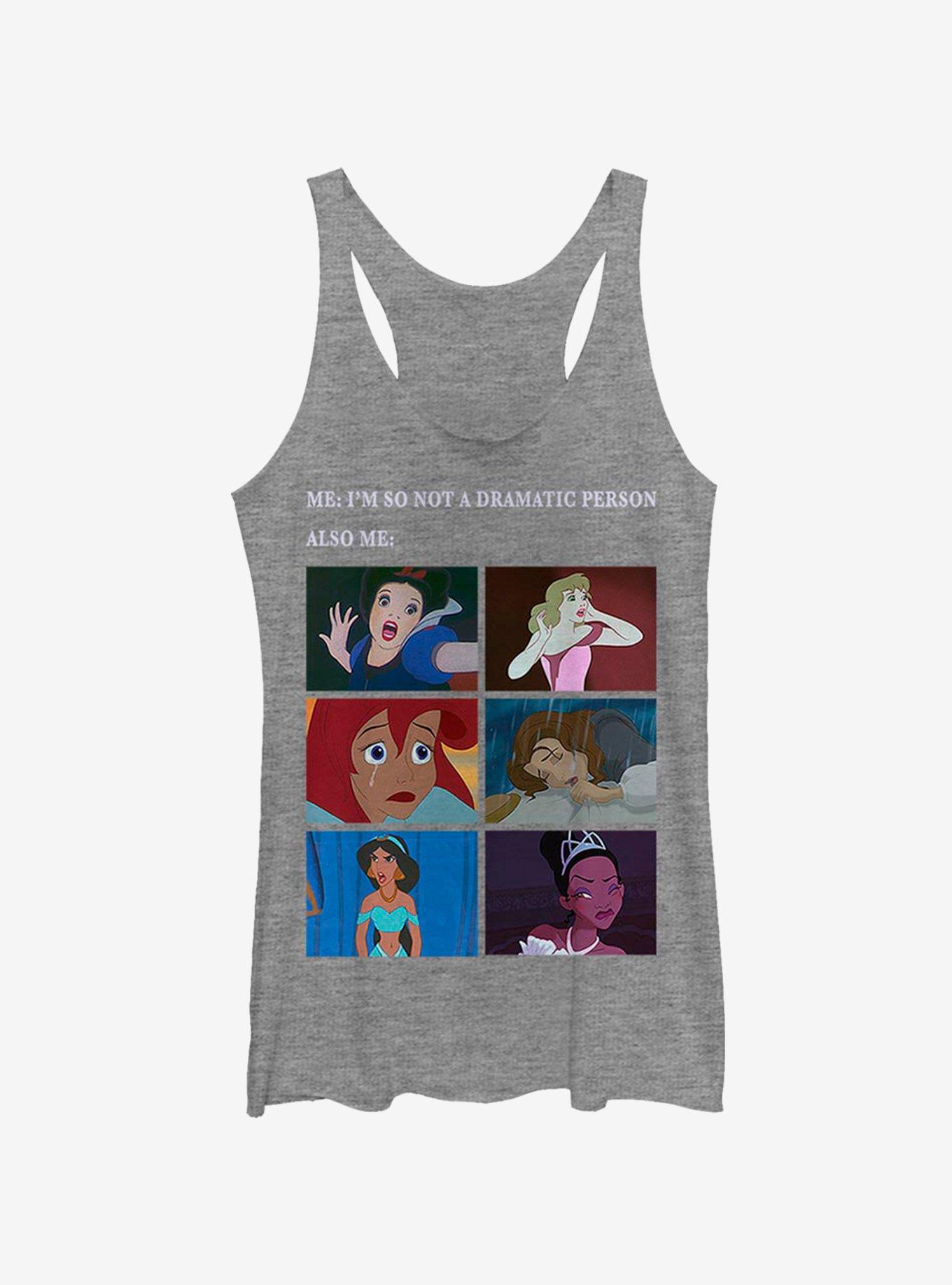 Disney Princess Drama Meme Girls Tank Grey Hot Topic