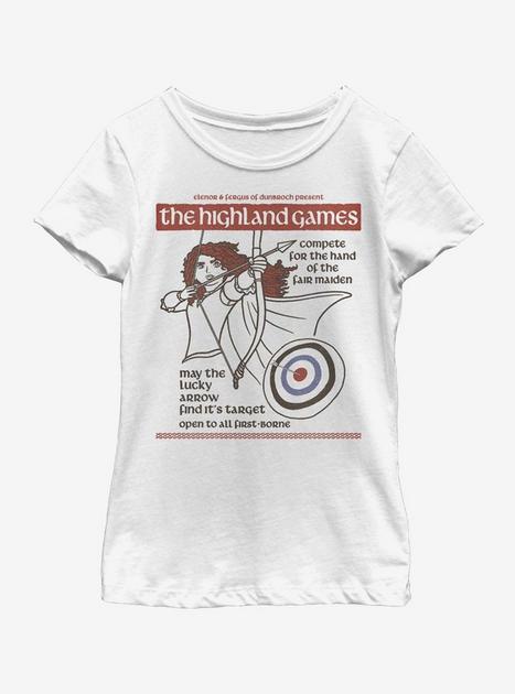 Disney Pixar Brave Highland Games Youth Girls T-Shirt - WHITE | BoxLunch