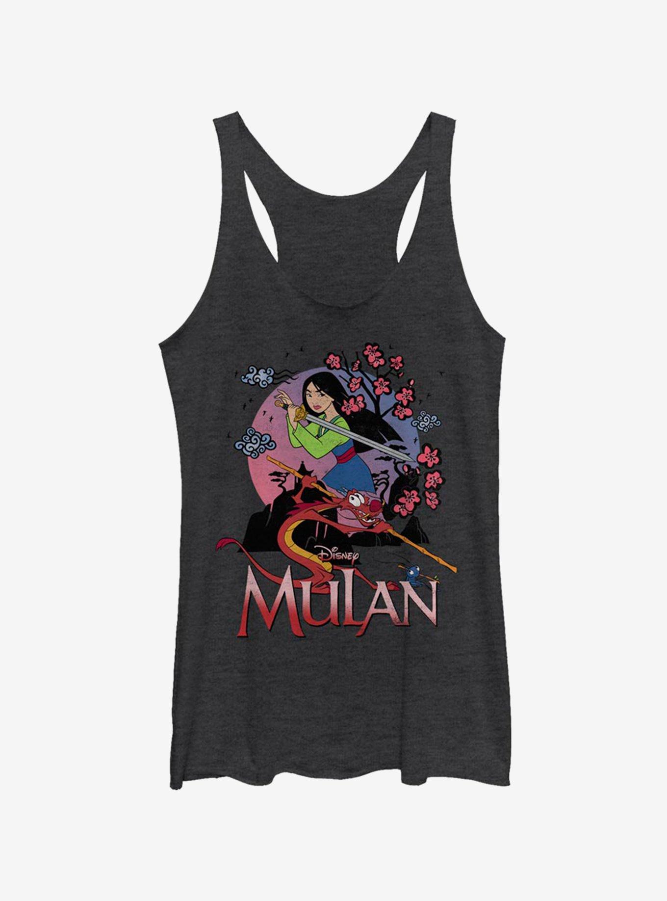 Disney Mulan Mushu Warrior Run Womens Tank Top - BLACK | BoxLunch