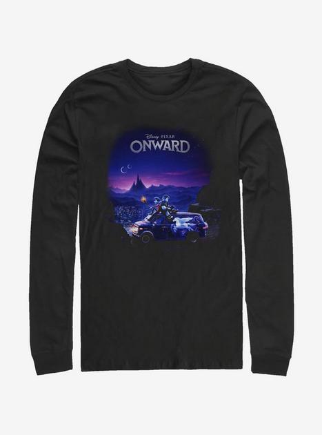 Disney Pixar Onward Poster Knockout Long-Sleeve T-Shirt - BLACK | Hot Topic
