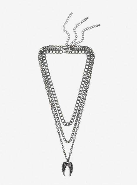 Angel Wings Chain Necklace Set | Hot Topic