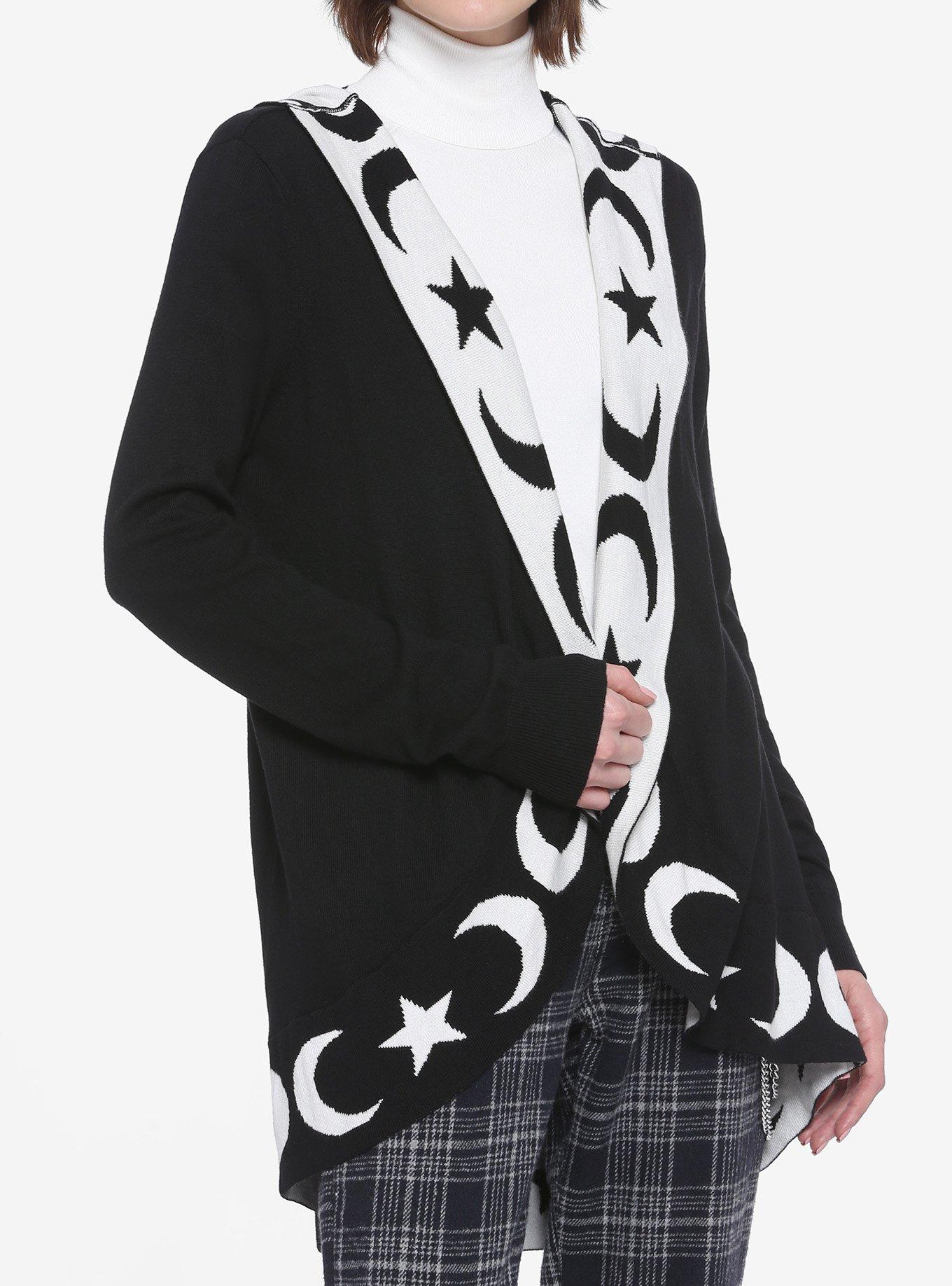 Moon Star Hooded Girls Flyaway Cardigan | Hot Topic