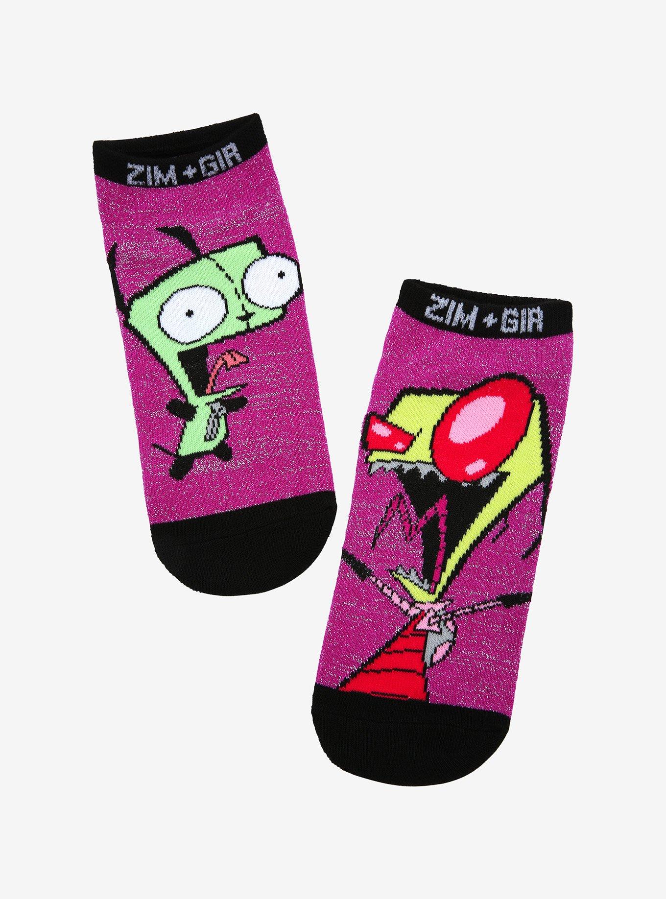 Invader Zim GIR Purple No-Show Socks | Hot Topic