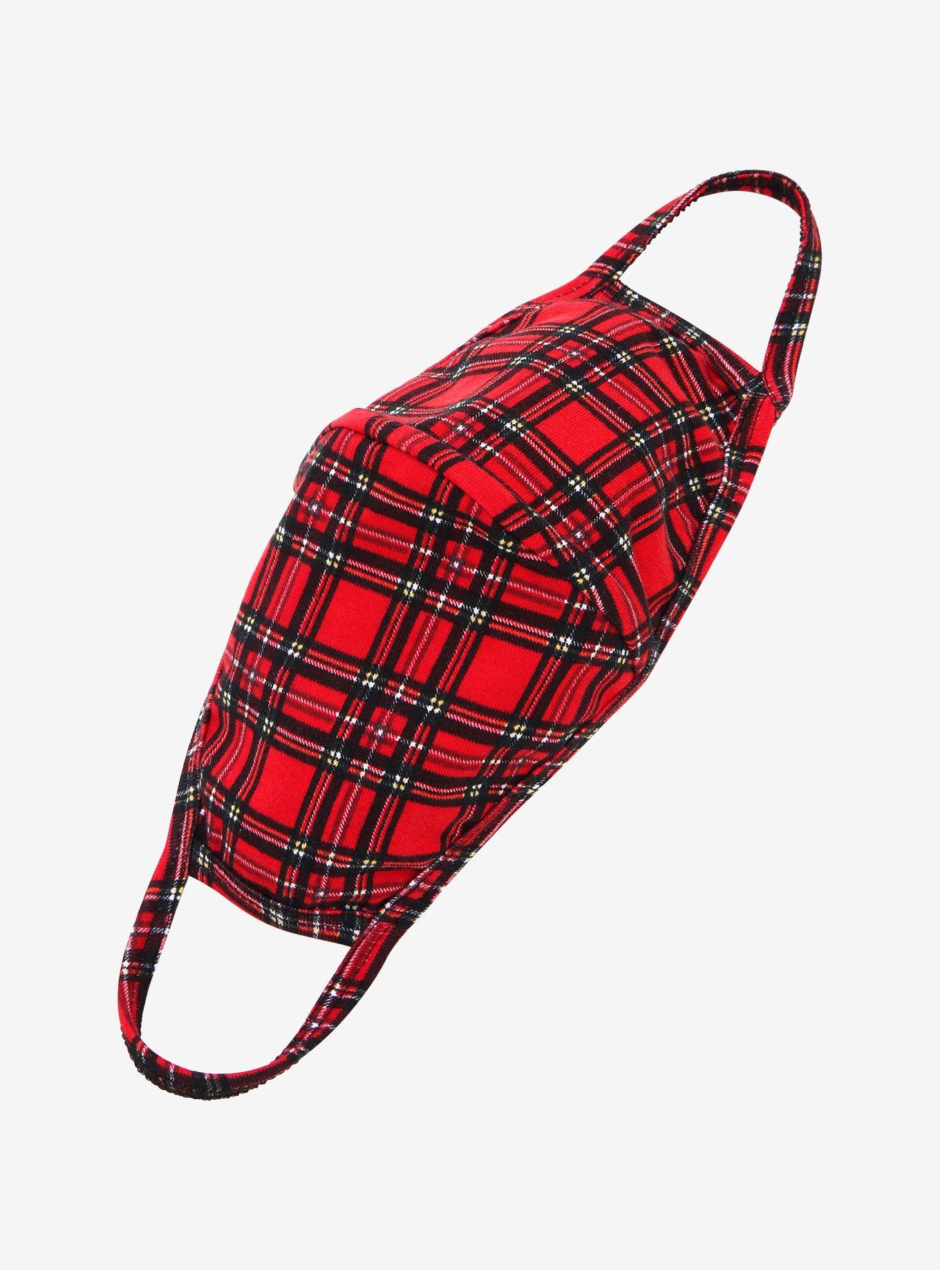 Red Plaid Fashion Face Mask | Hot Topic