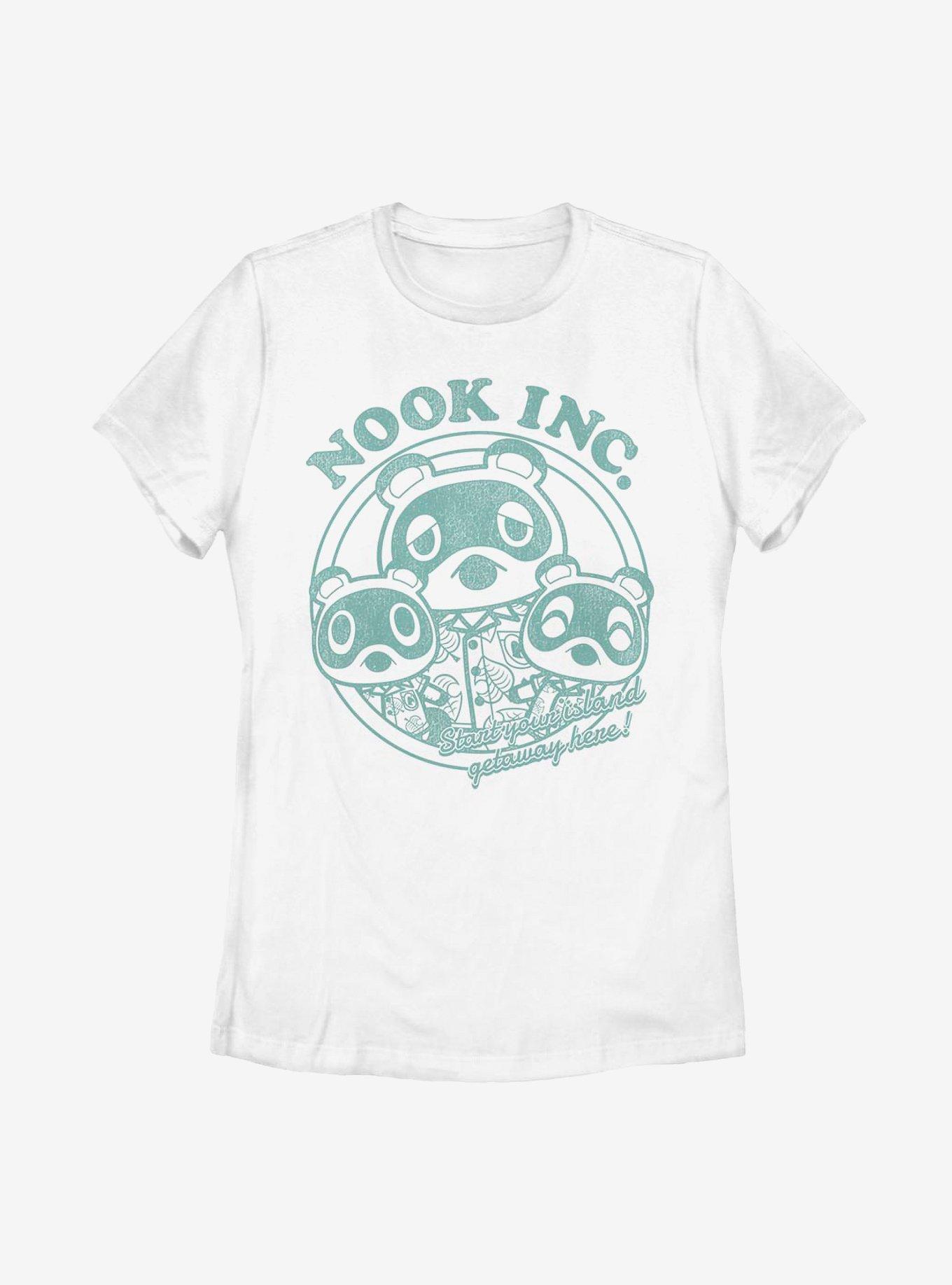 Animal Crossing: New Horizons Nook Inc. Getaway Womens T-Shirt - WHITE ...