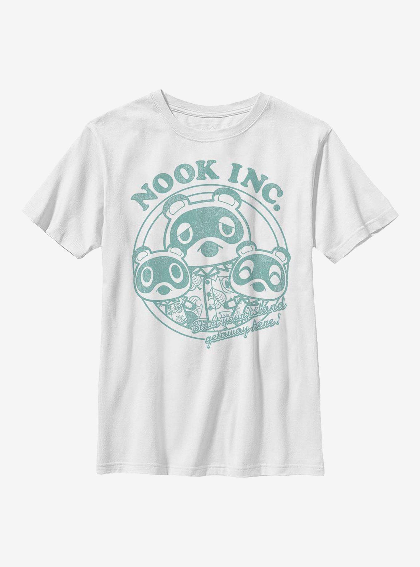 Animal Crossing: New Horizons Nook Inc. Getaway Youth T-Shirt - WHITE ...