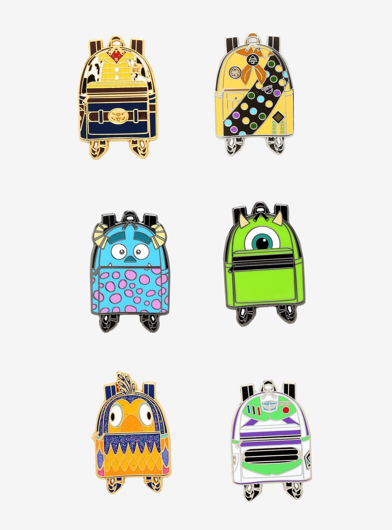 Loungefly Disney Pixar Character Mini Backpacks Blind Box Enamel Pin ...