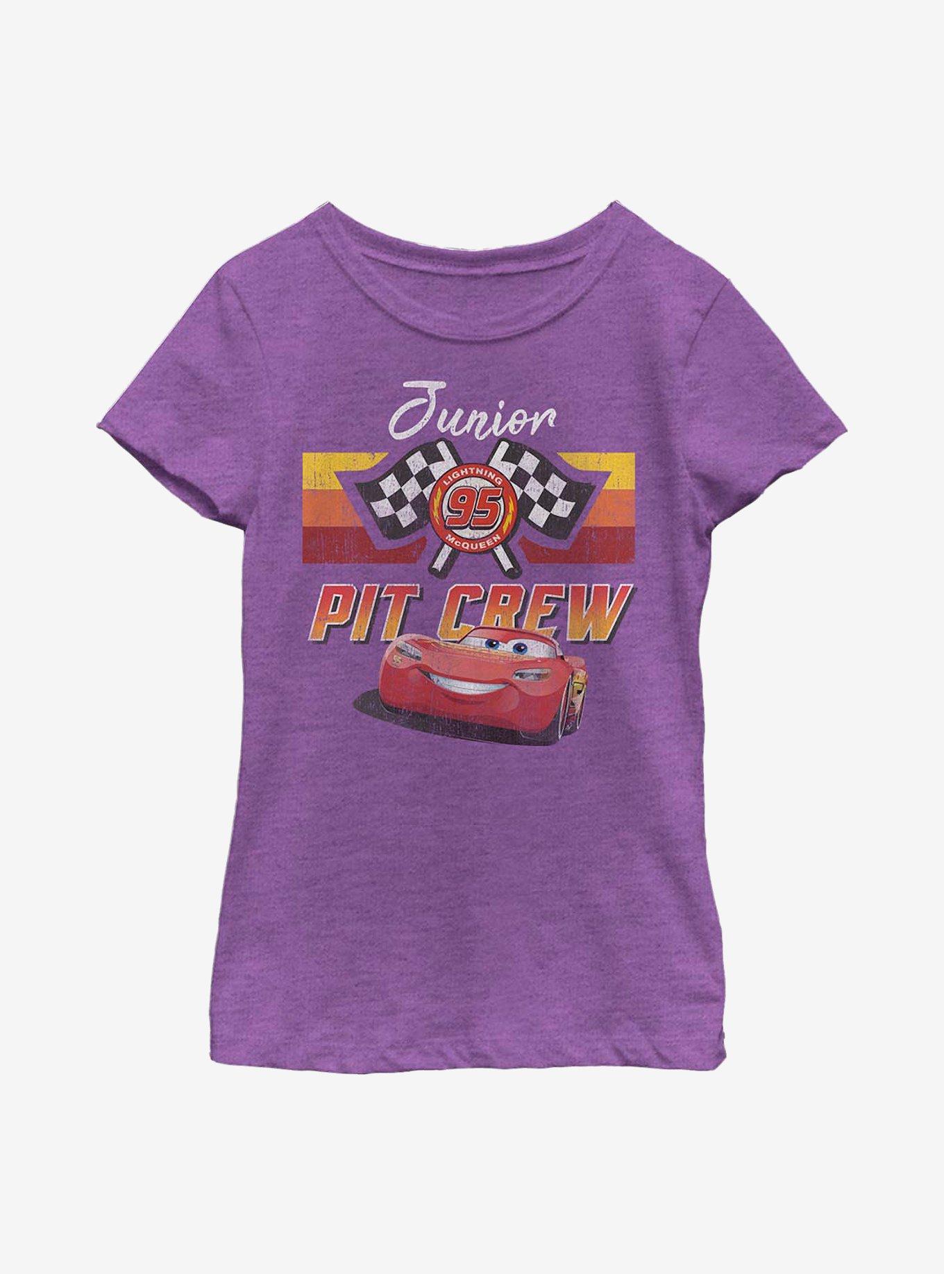 Disney Pixar Cars Junior Pit Crew Youth Girls T-Shirt - PURPLE | BoxLunch