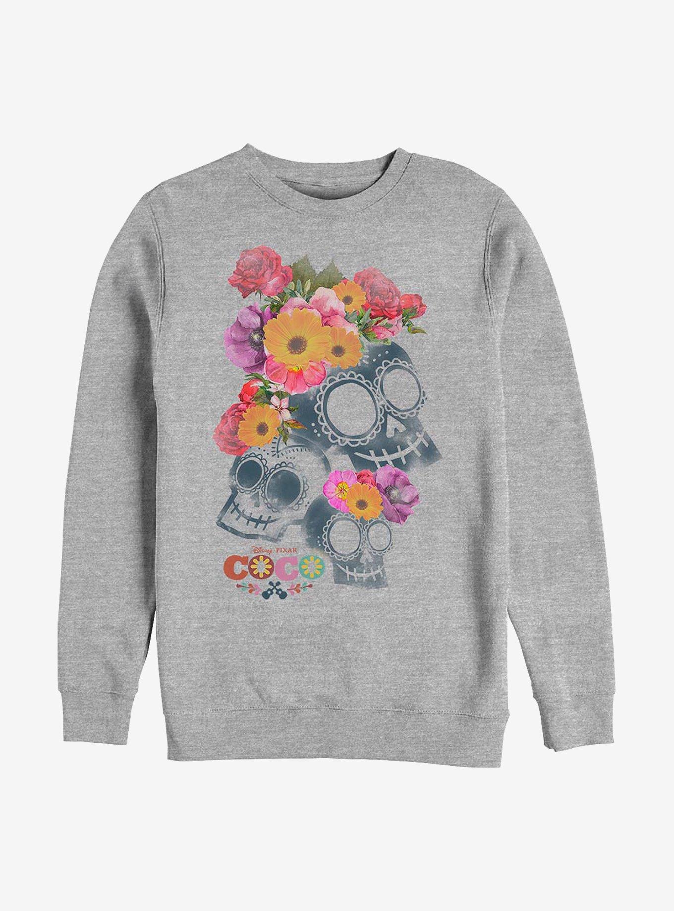 Disney Pixar Coco Calaveras Sweatshirt - GREY | BoxLunch