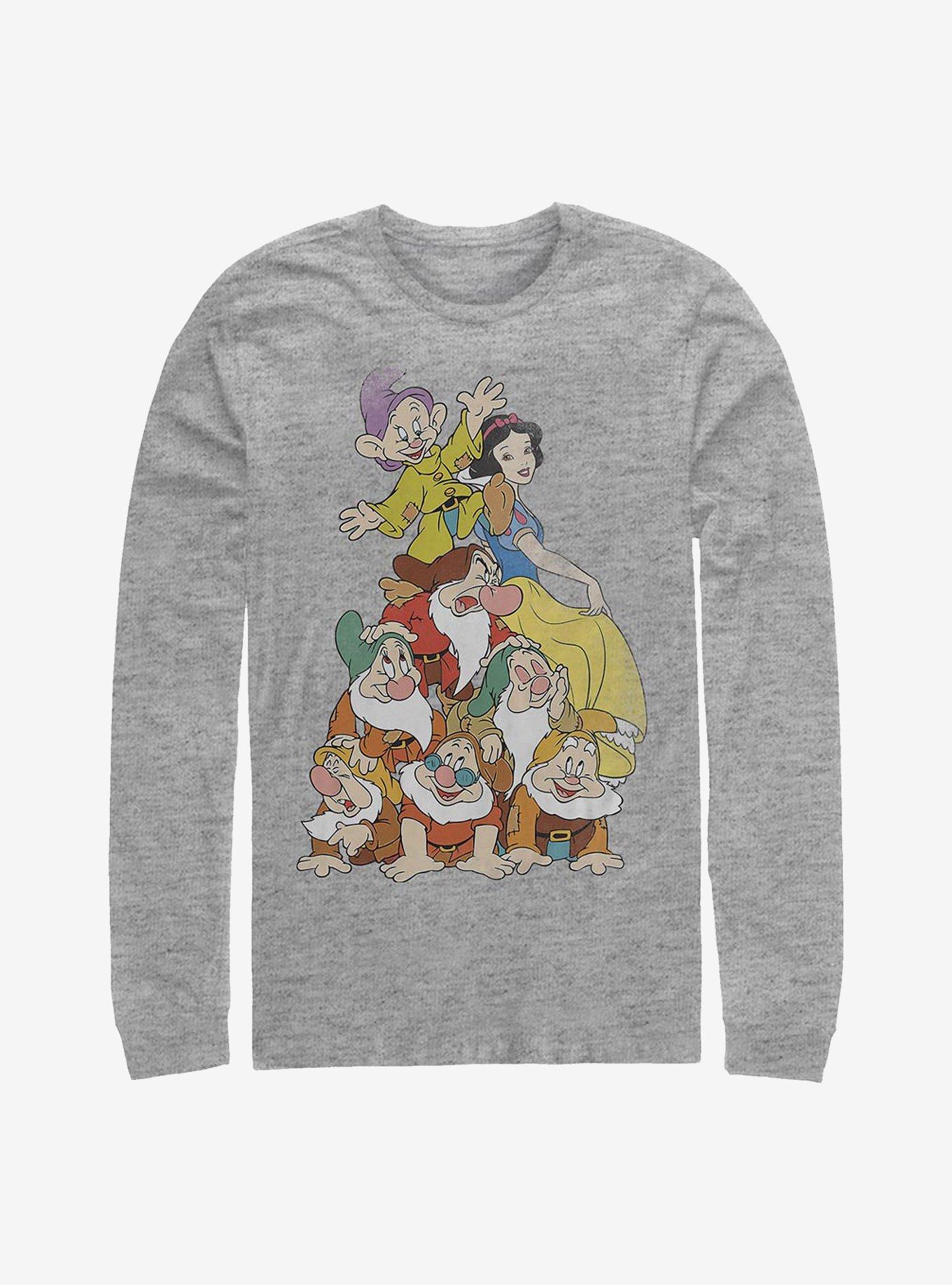 Disney Snow White And The Seven Dwarfs Squad Dwarf Stack Long Sleeve T