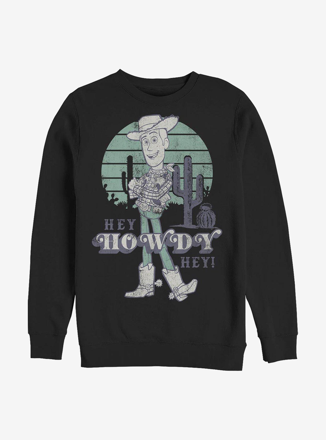 Disney Pixar Toy Story 4 Howdy Hey Sweatshirt - BLACK | BoxLunch