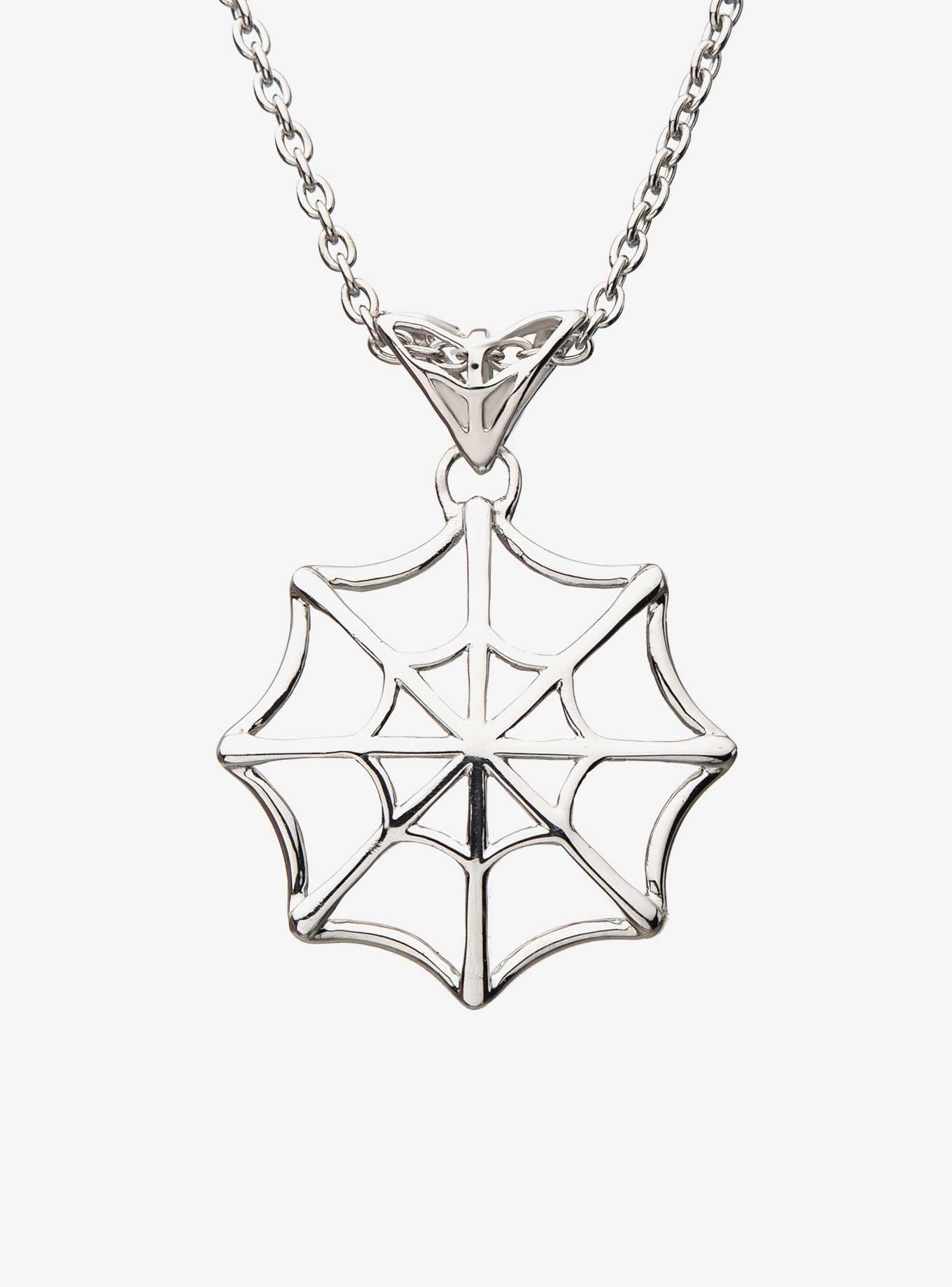 Marvel Spider-Man Rocklove Spider-Man Web Necklace | BoxLunch