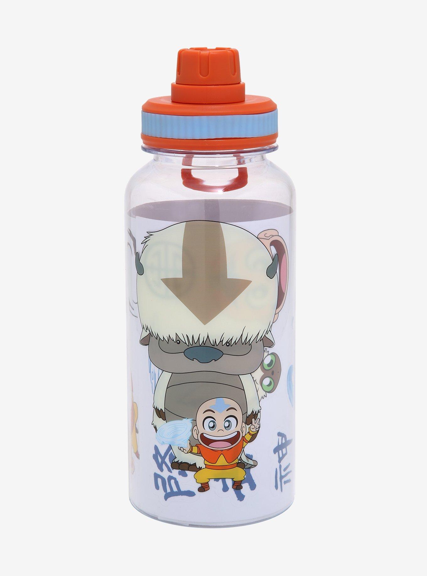 Avatar: The Last Airbender Chibi Aang & Appa Water Bottle with Sticker ...