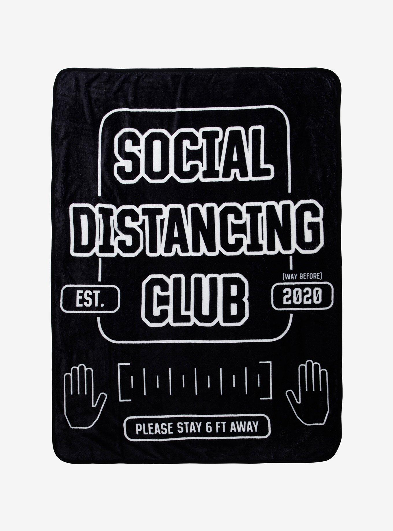 Social Distancing Club Throw Blanket | Hot Topic