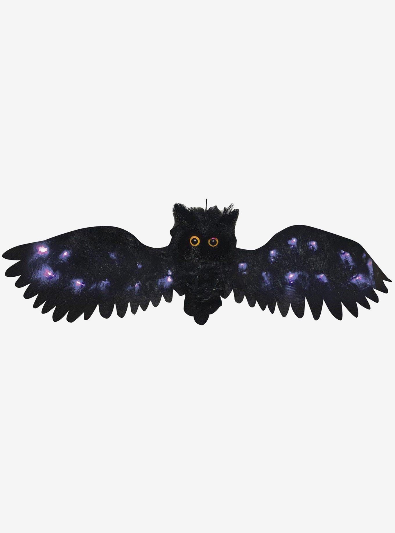 Wide Black Light Up Owl 2.5 Ft | Hot Topic