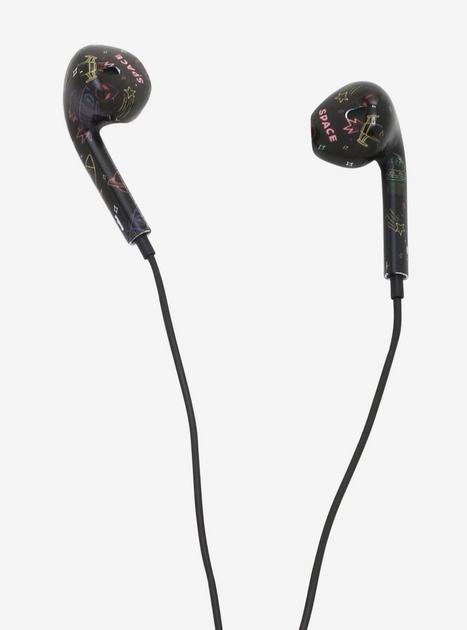 Space Doodle Earbuds | Hot Topic