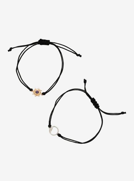 Moon & Star Best Friend Cord Bracelet Set | Hot Topic