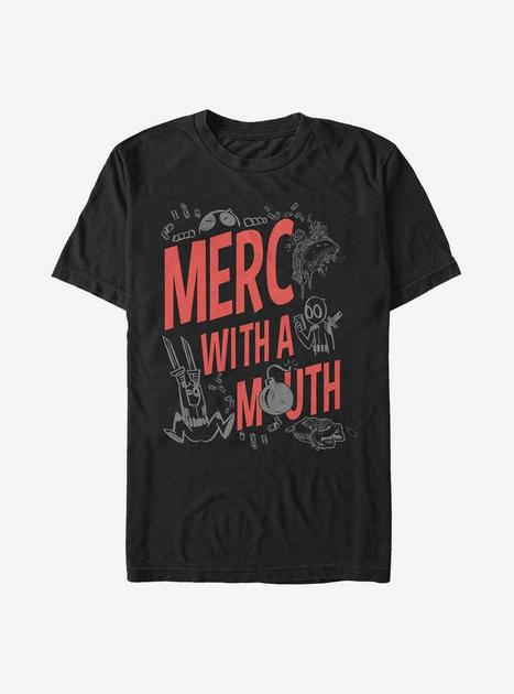 Marvel Deadpool Sketchy Merc T-Shirt - BLACK | Hot Topic