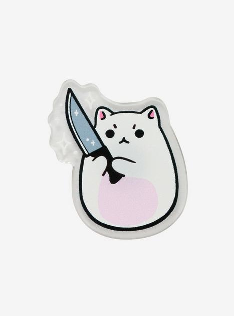 Knife Cat Acrylic Lapel Pin | Hot Topic