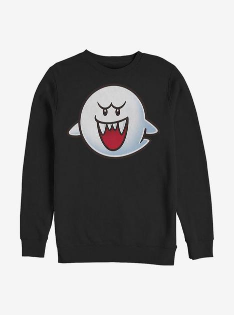 Nintendo Mario Boo Face Sweatshirt - BLACK | BoxLunch