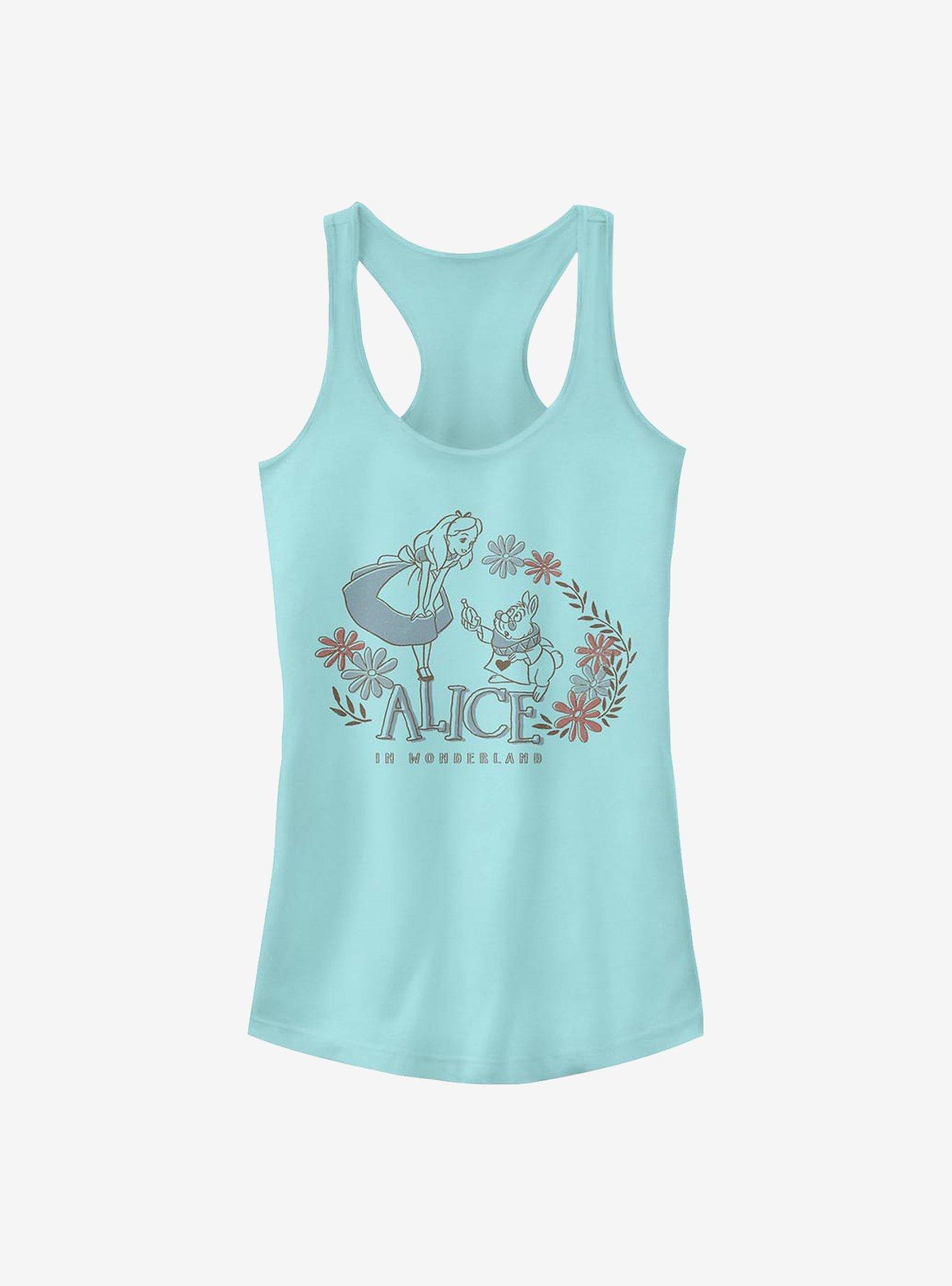Disney Alice In Wonderland Alice And Rabbit Girls Tank - BLUE | Hot Topic