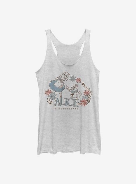Disney Alice In Wonderland Alice And Rabbit Girls Tank - WHITE | Hot Topic