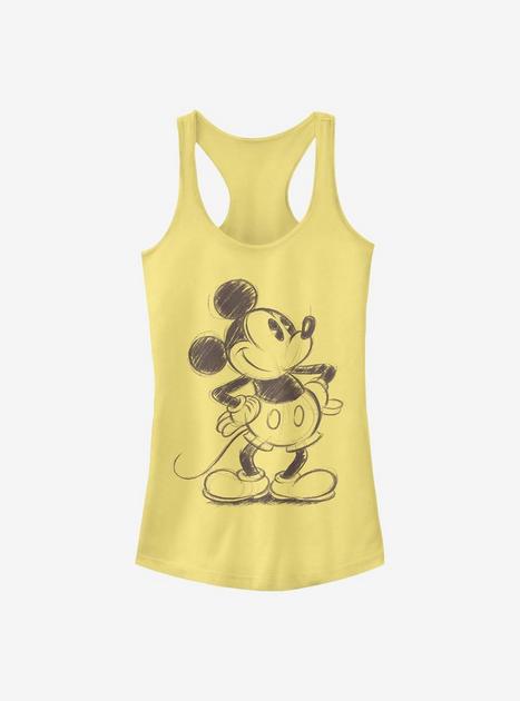 Disney Mickey Mouse Sketch Mickey Girls Tank - YELLOW | Hot Topic