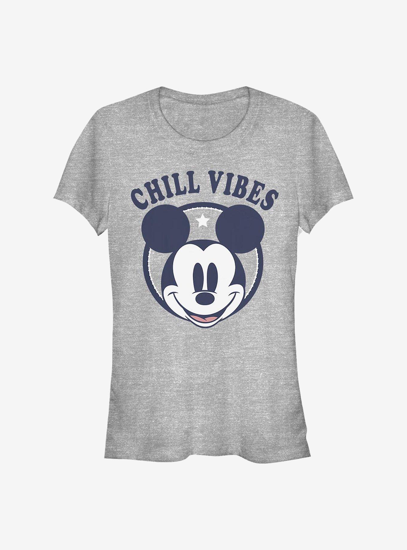 Disney Mickey Mouse Chill Vibes Girls T-Shirt - GREY | Hot Topic