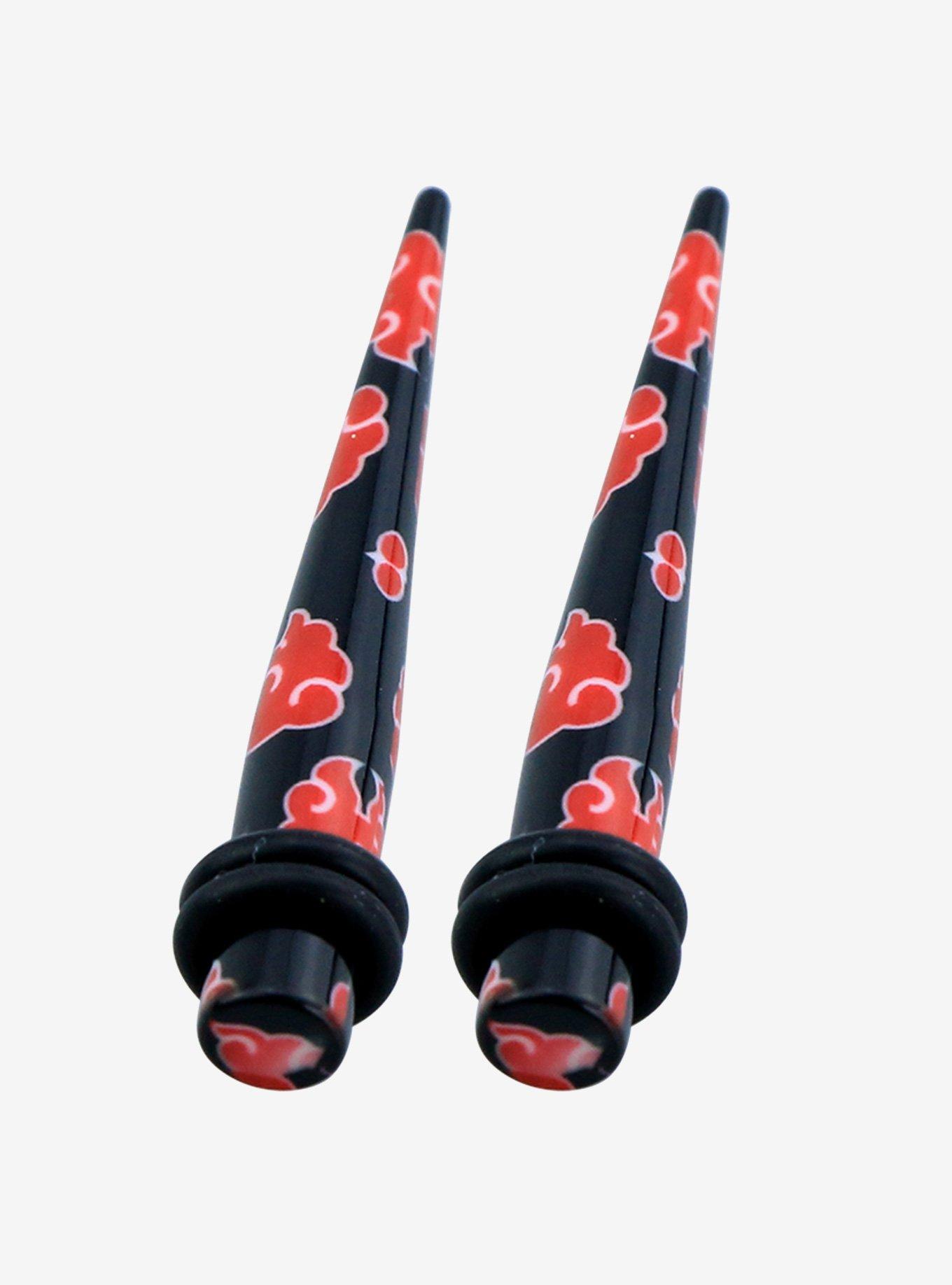 Acrylic Naruto Shippuden Akatsuki Cloud Taper 2 Pack | Hot Topic