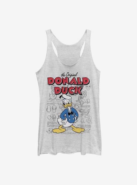 Disney Donald Duck Original Donald Sketchbook Womens Tank Top - WHITE ...