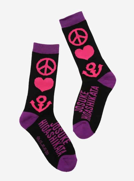 JoJo's Bizarre Adventure Josuke Symbol Crew Socks | Hot Topic