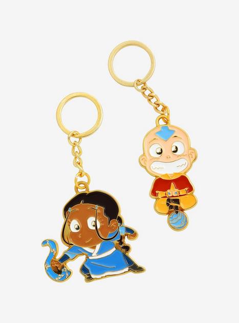 Avatar: The Last Airbender Aang & Katara Enamel Keychain Set - BoxLunch ...