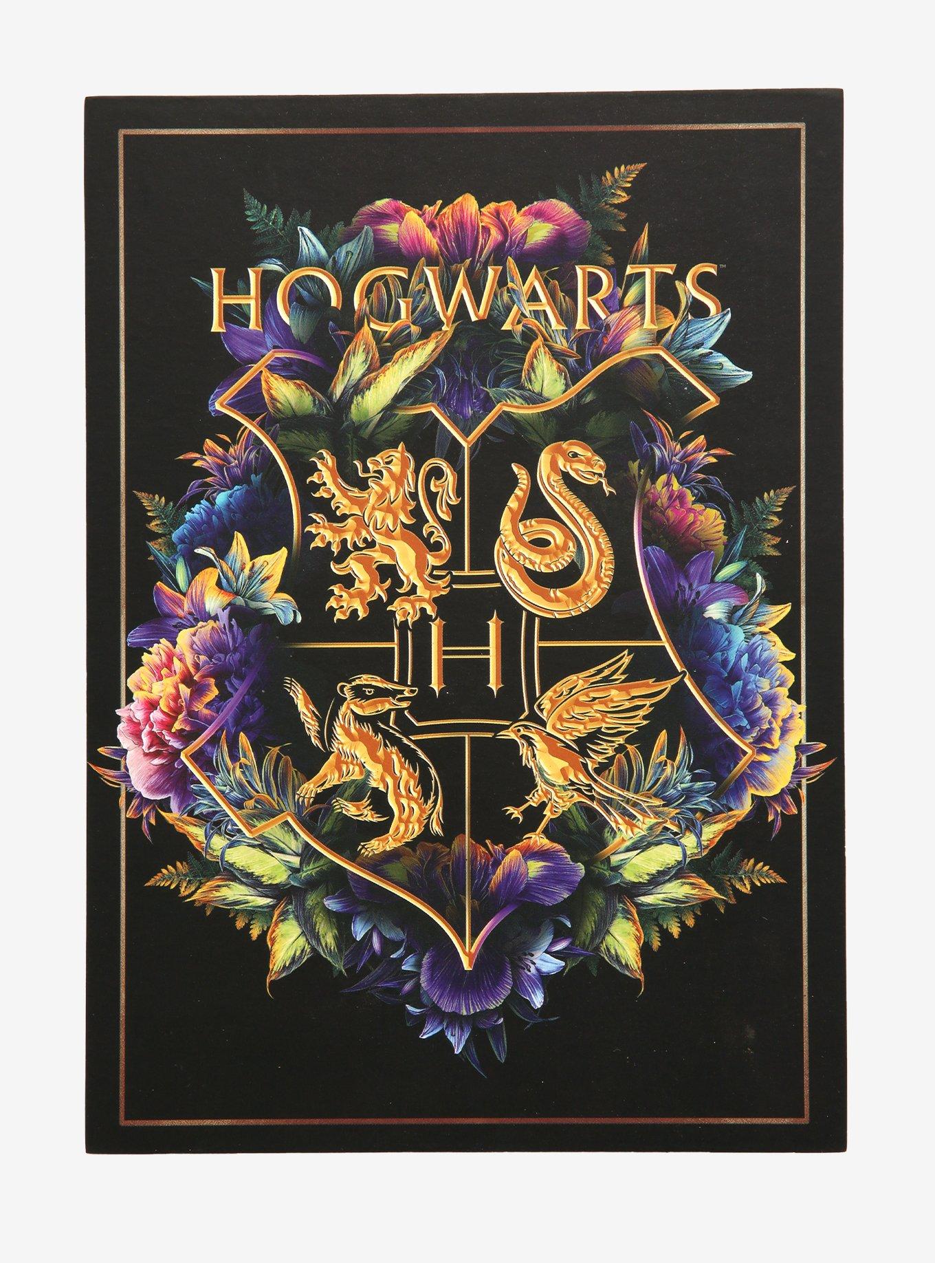Harry Potter Hogwarts Neon Crest Wood Block Art | Hot Topic