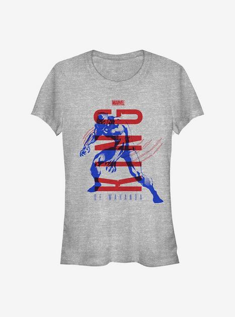 Marvel Black Panther King Of Wakanda Girls T-Shirt - GREY | Hot Topic