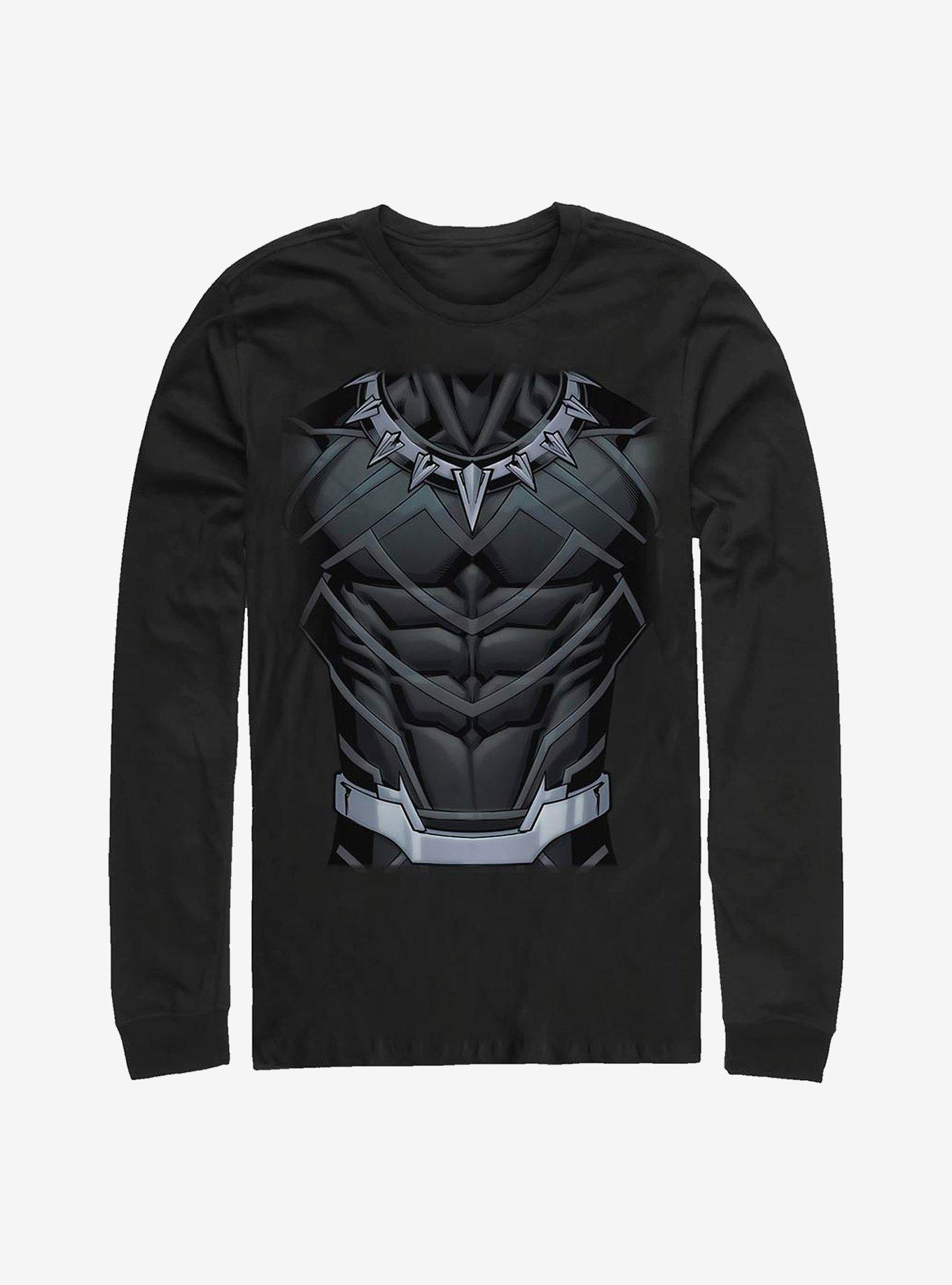 Marvel Black Panther Panther Suit Long Sleeve T Shirt BLACK Hot Topic