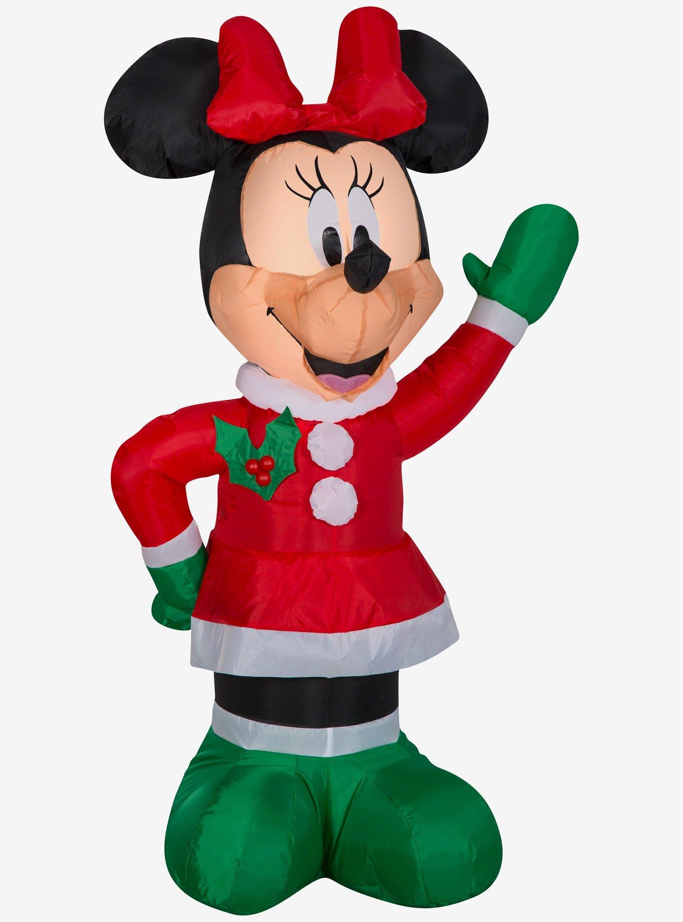 Disney Minnie Mouse Minnie In Winter Outfit With Red Bow Airblown ...