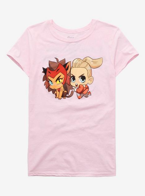 She-Ra And The Princesses Of Power Chibi Adora & Catra Girls T-Shirt ...