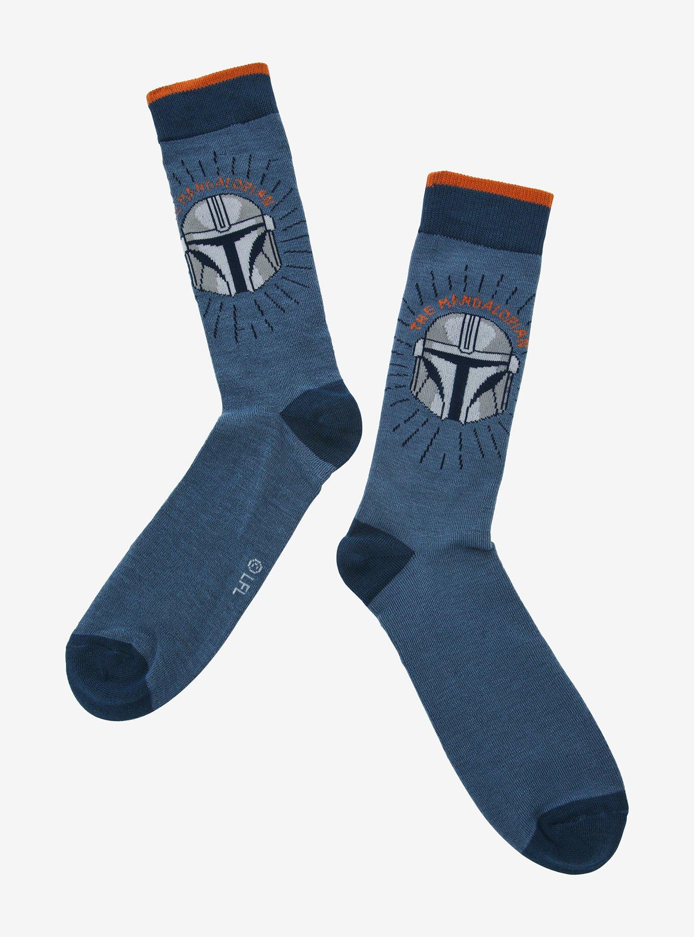 Star Wars The Mandalorian Helmet Crew Socks | Hot Topic