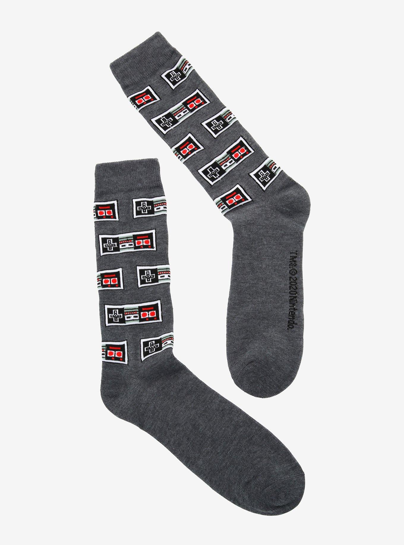 Nintendo NES Controller Crew Socks | Hot Topic