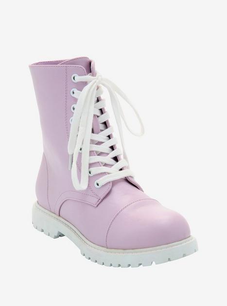 Lavender Combat Boots | Hot Topic