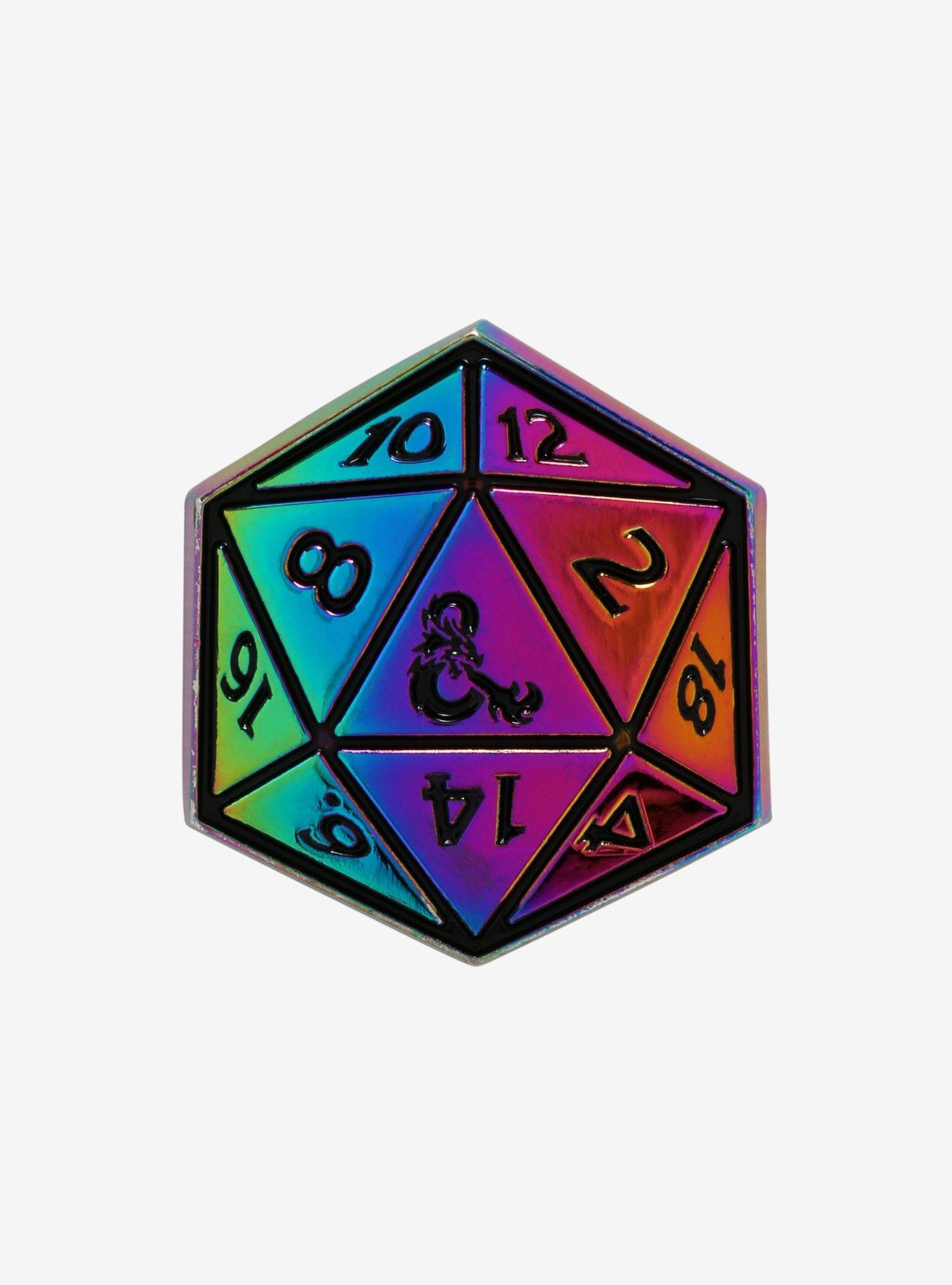 Dungeons & Dragons D20 Anodized Enamel Pin | Hot Topic