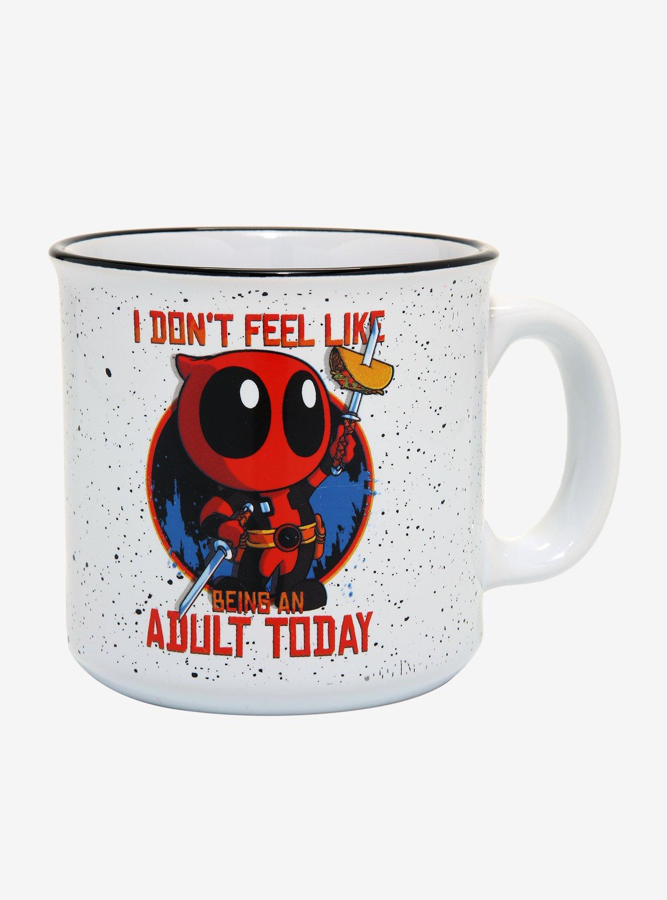 Marvel Deadpool Chibi Speckled Camper Mug | Hot Topic